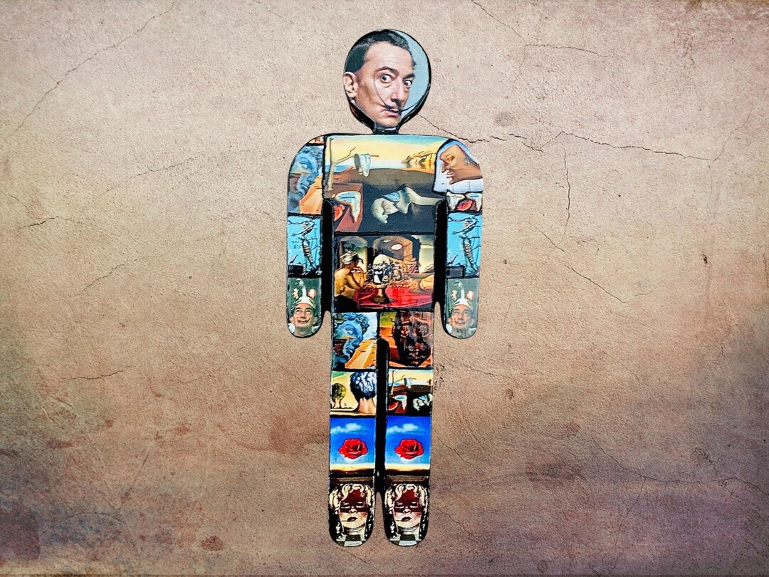 Salvador Dali Sculpture: Surrealist Art Collage, Signed Art Gift - Etsy