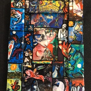 Marc Chagall Collage Mixed Media Art/fiddler/wedding Couple/circus ...