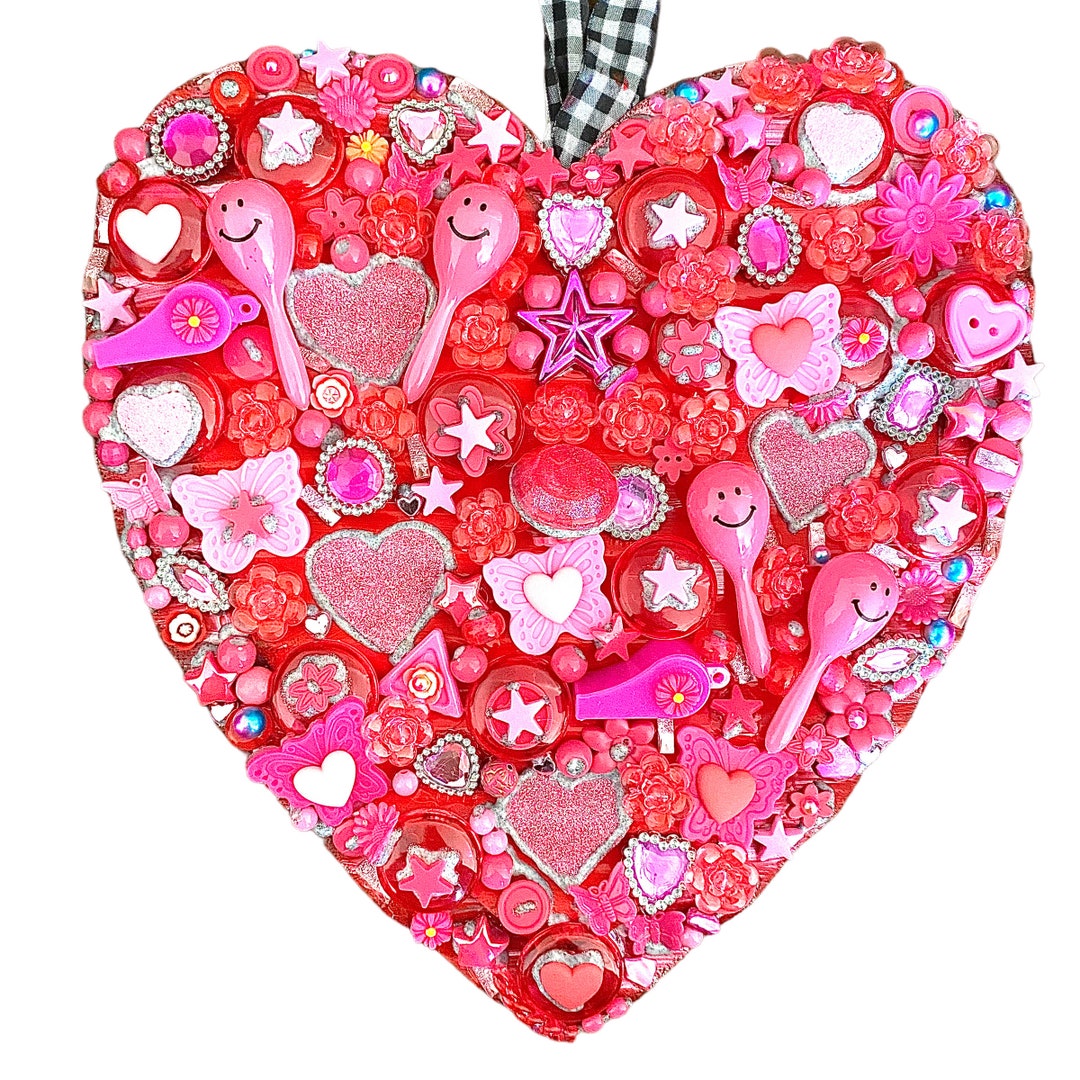 Love Wall Heart/pop Art/artist/pink Heart/valentines Day/ Family Gift ...