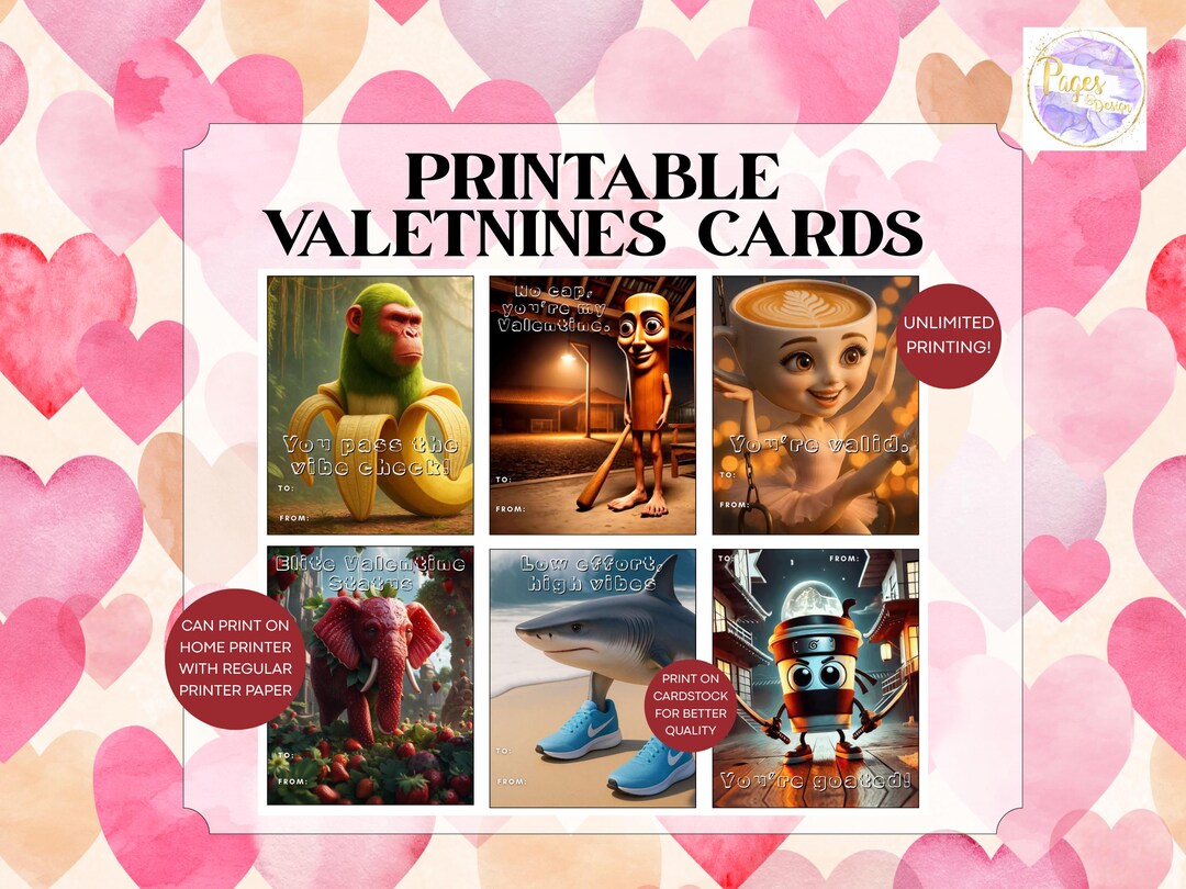 Italian Brain Rot Printable Valentines Cards, Teen Valentines (PDF ...
