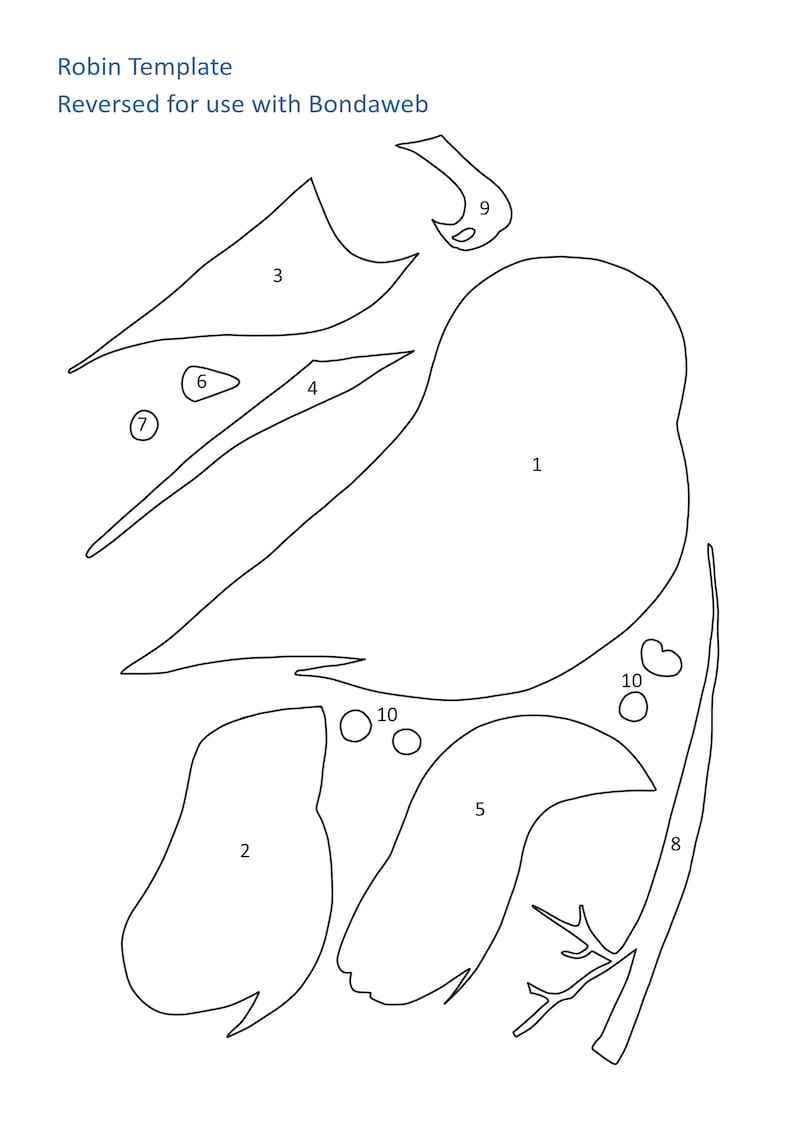 Robin Applique PDF Pattern Suitable for All Skill Levels - Etsy UK