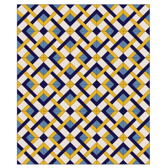 Quilt PDF Pattern diamond Weave Includes 4 | Etsy