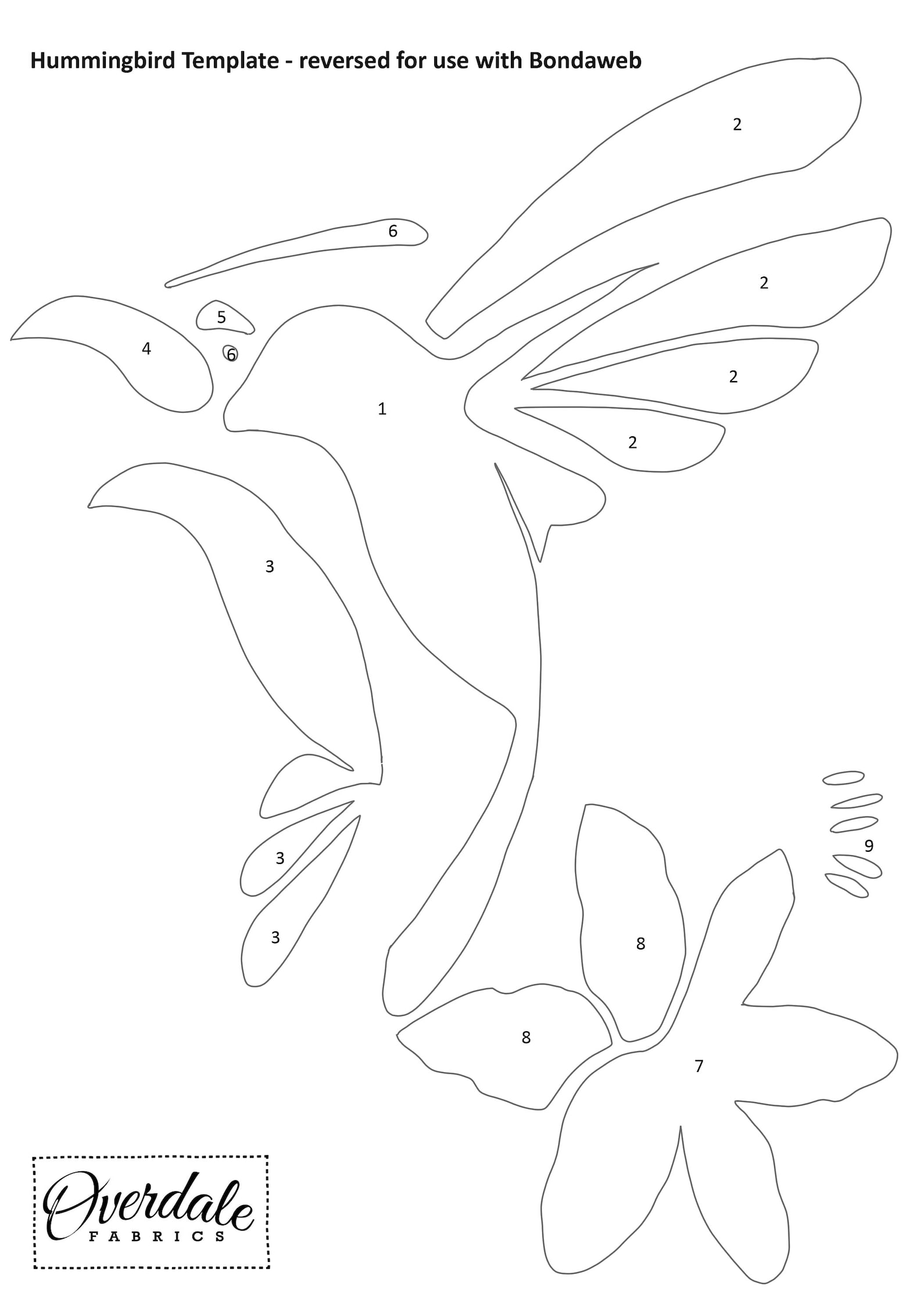 Hummingbird Applique PDF Pattern Suitable for All Skill - Etsy