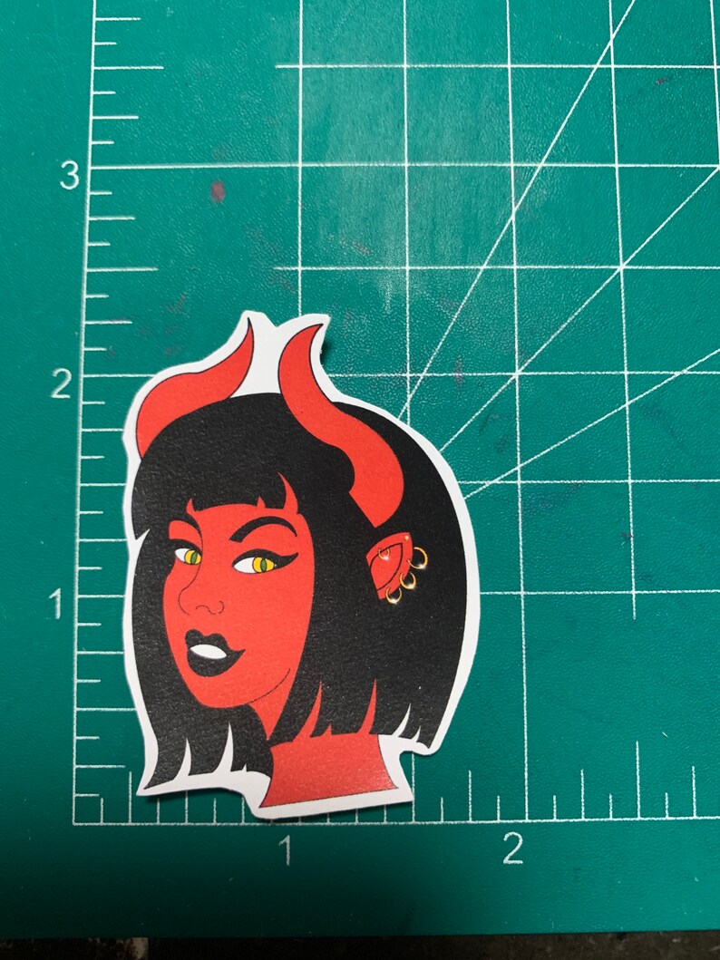 Devil Girl Sticker - Etsy