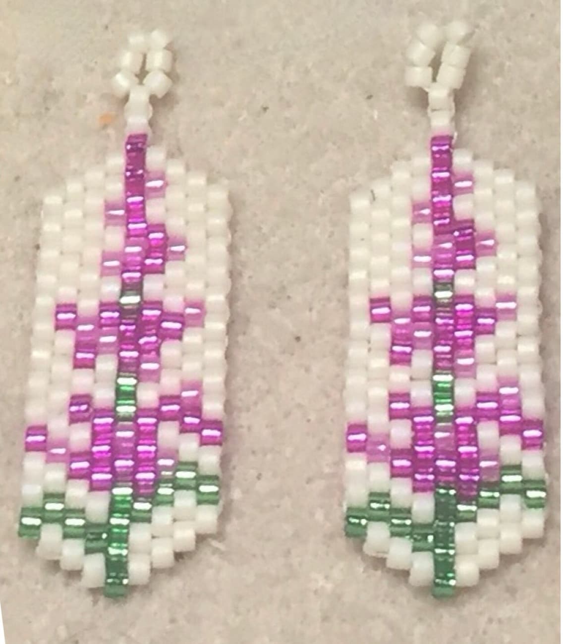 Beaded Fireweed Earrings - Etsy
