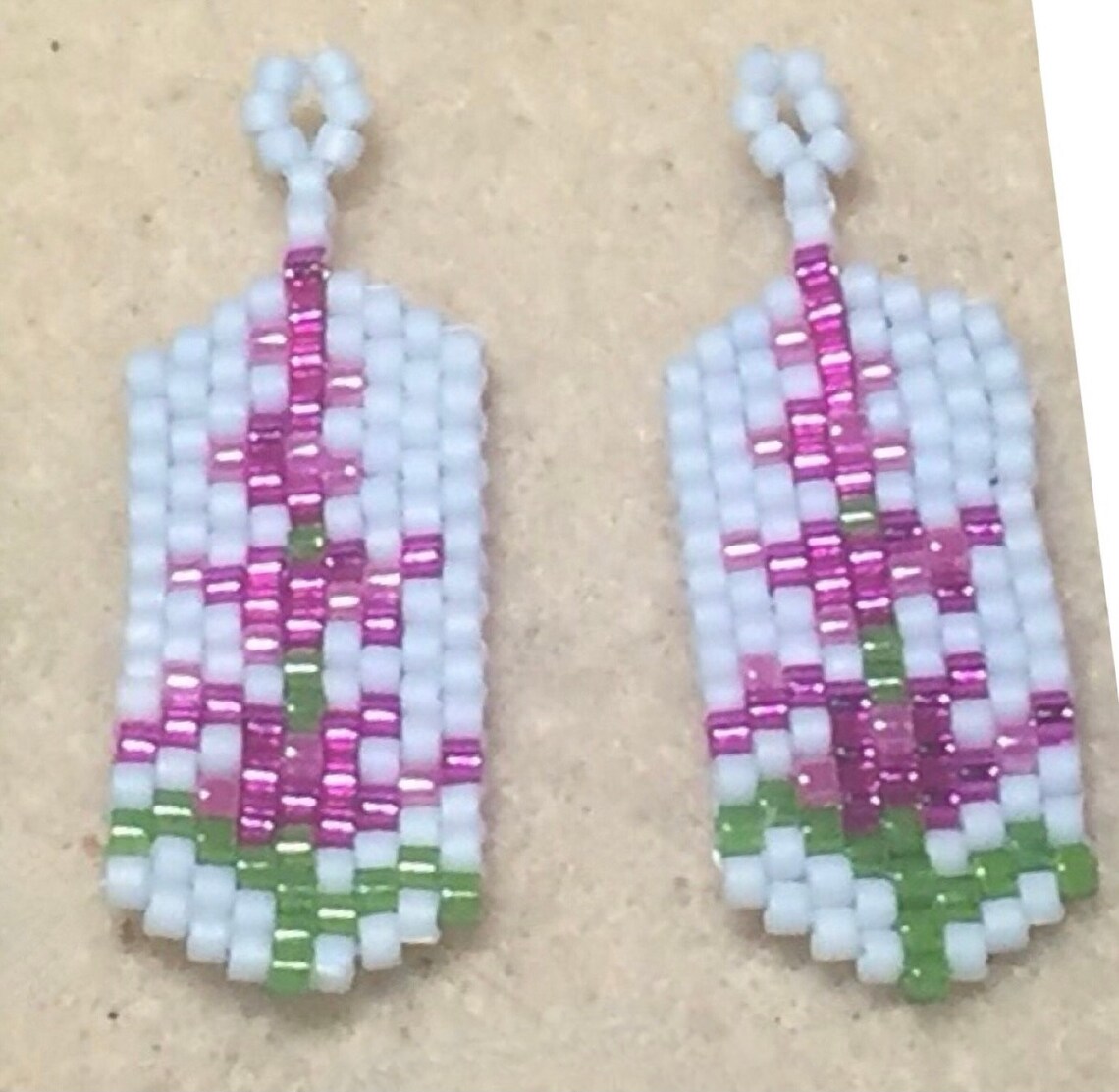Beaded Fireweed Earrings - Etsy