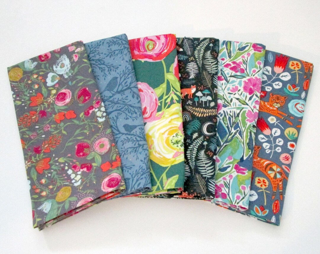 Cloth Napkins - Set of 6 - Large Dinner Table Napkins - Mismatched ...