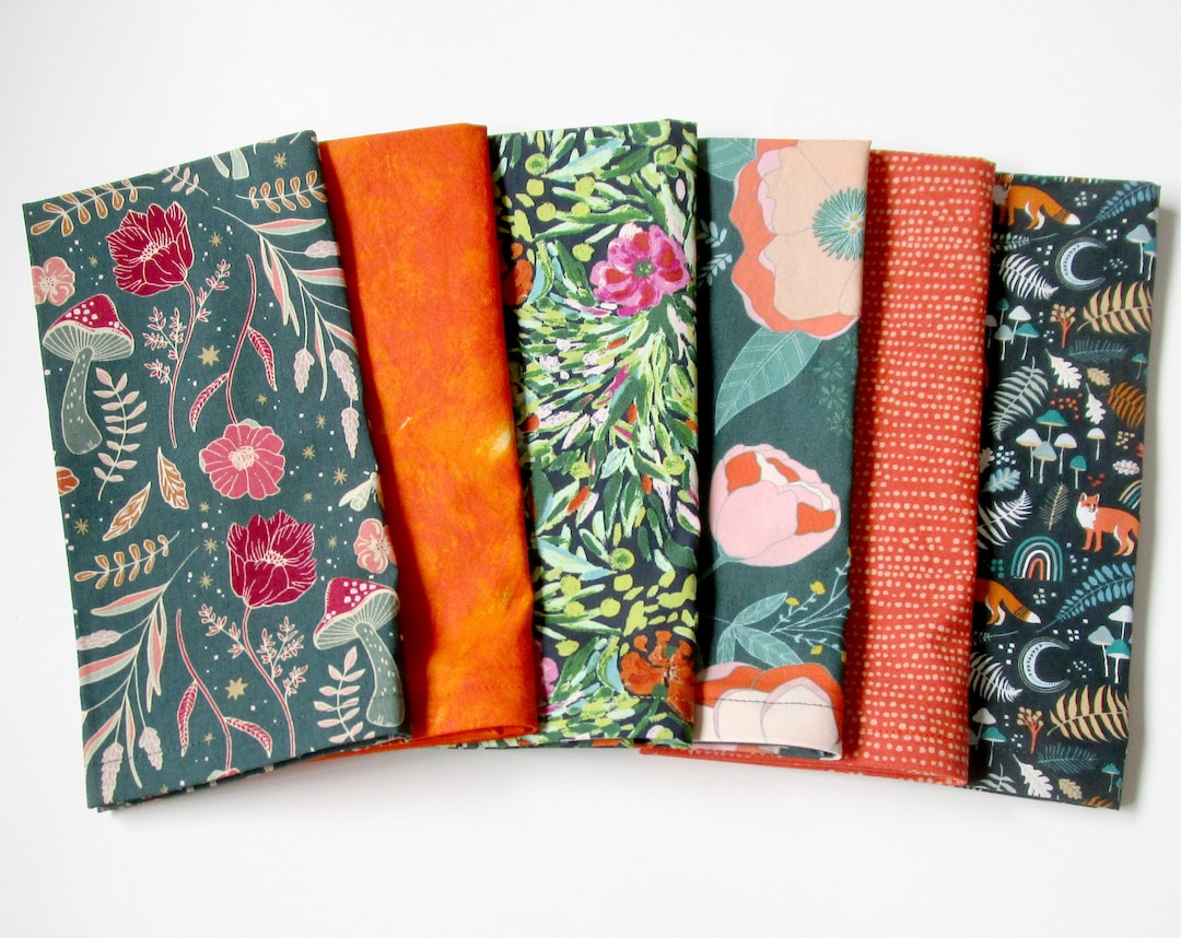 Cloth Napkins - Set of 6 - Large Dinner Table Napkins - Mismatched ...