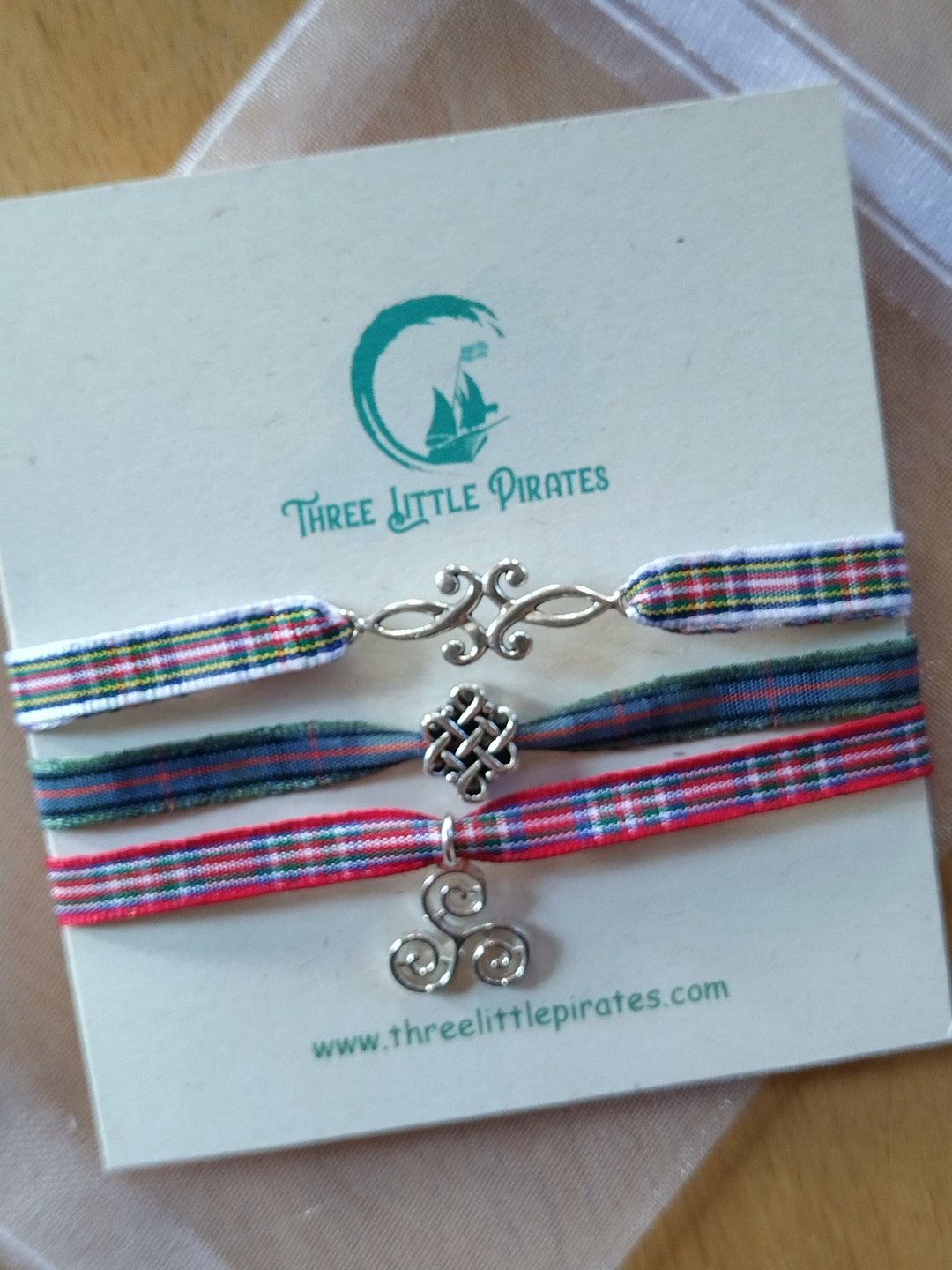 Set of Tartan Ribbon Friendship Bracelets Scottish Plaid - Etsy