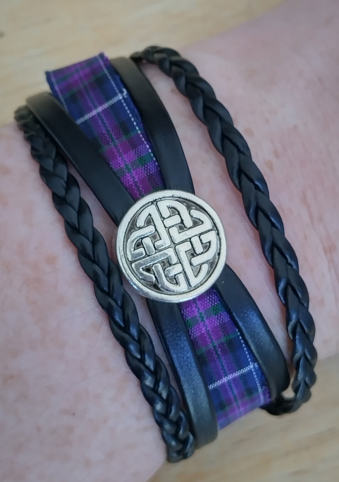 Tartan Cuff Bracelet Five Strand Scottish Plaid Jewellery - Etsy