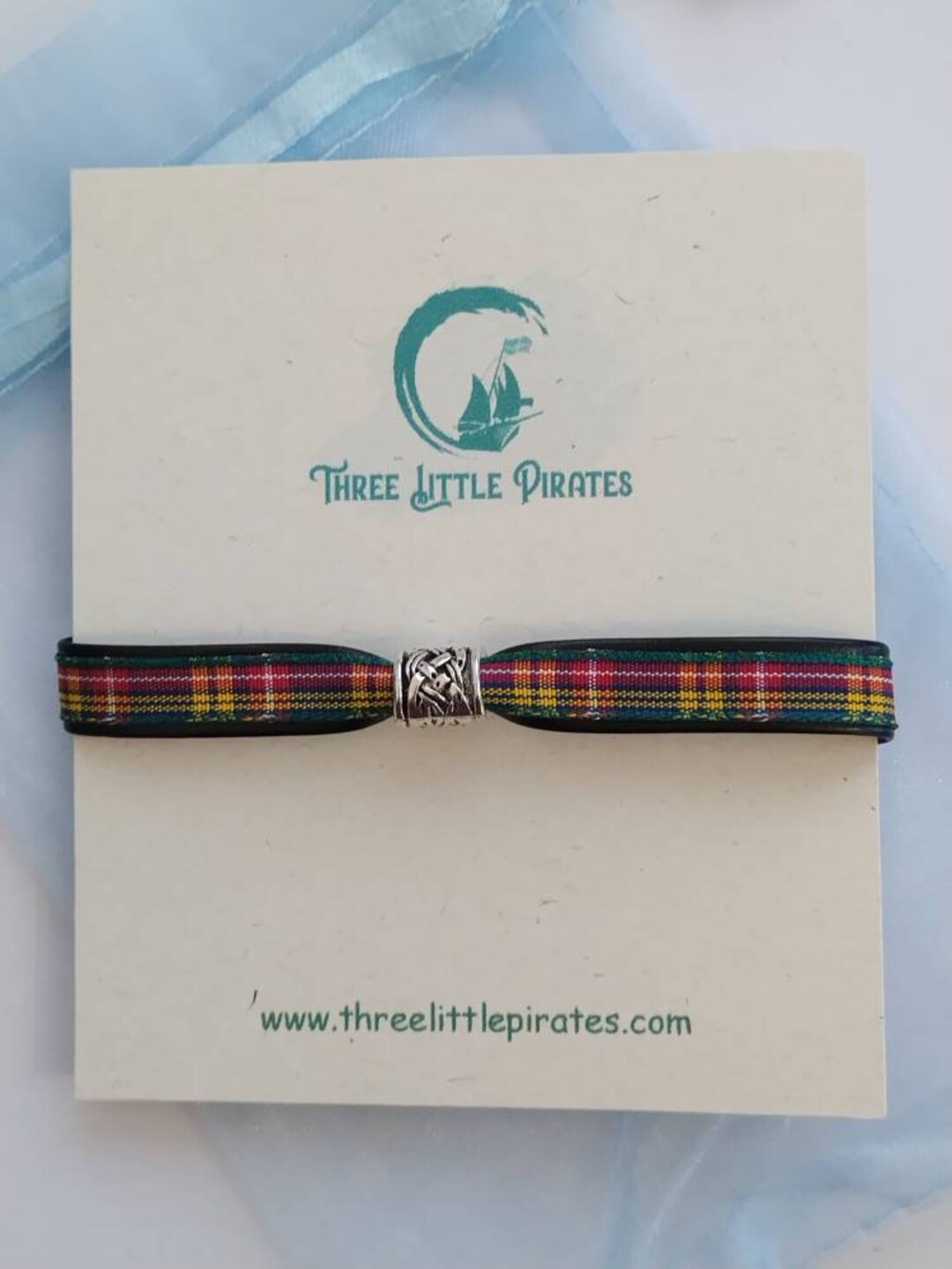 Scottish Tartan Bracelet With Celtic Style Beads, Choose Your Own Plaid ...