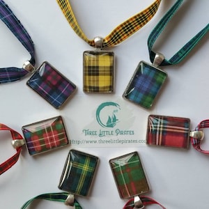 Plaid Tartan Pendant, Choose Your Scottish Family Clan Jewellery, Handmade in Scotland - Etsy