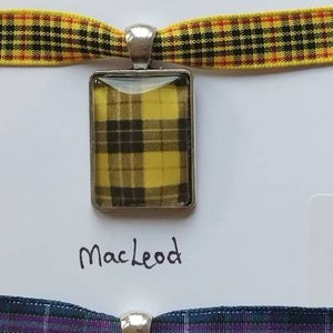 Plaid Tartan Pendant, Choose Your Scottish Family Clan Jewellery, Handmade in Scotland - Etsy