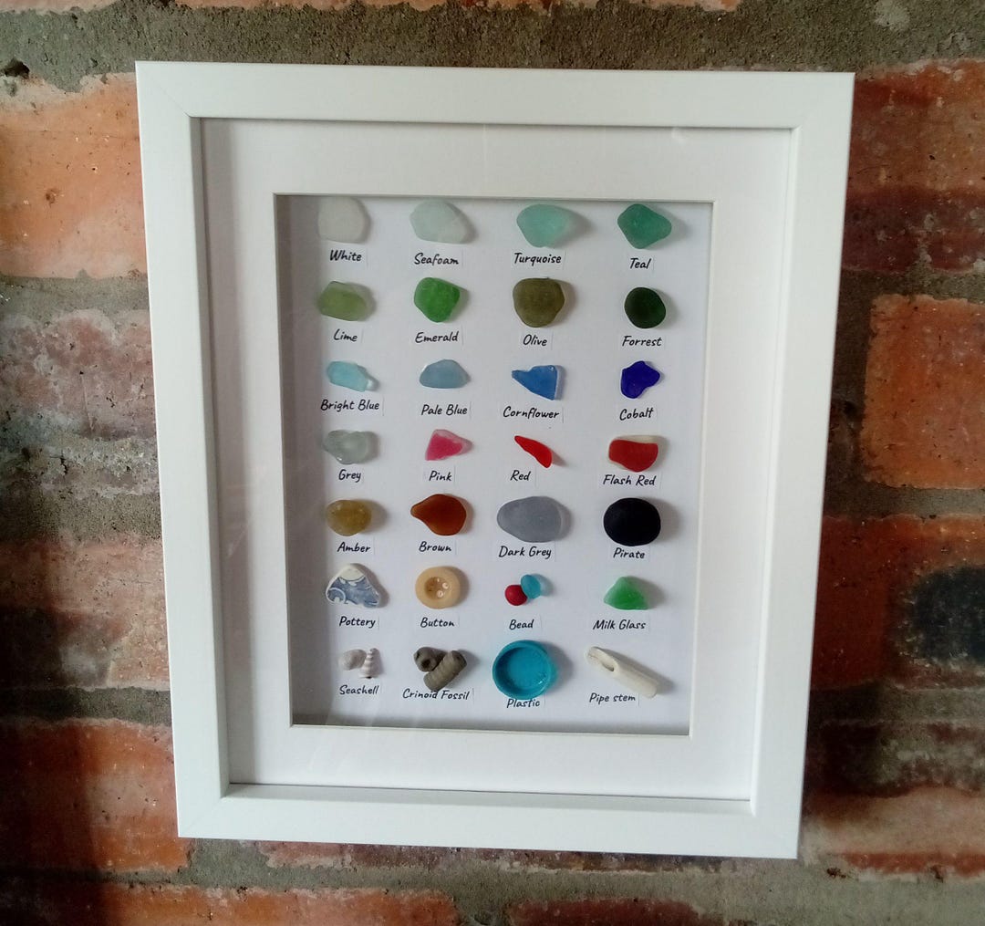 Seaglass Collection, Scottish Sea Glass Collectors Display Box, Beach ...
