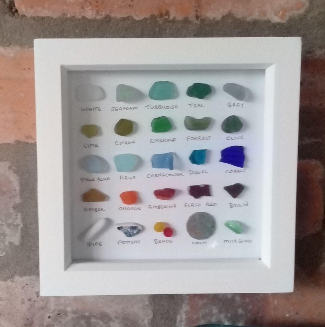 Seaglass Collection, Scottish Sea Glass Collectors Display Box, Beach ...