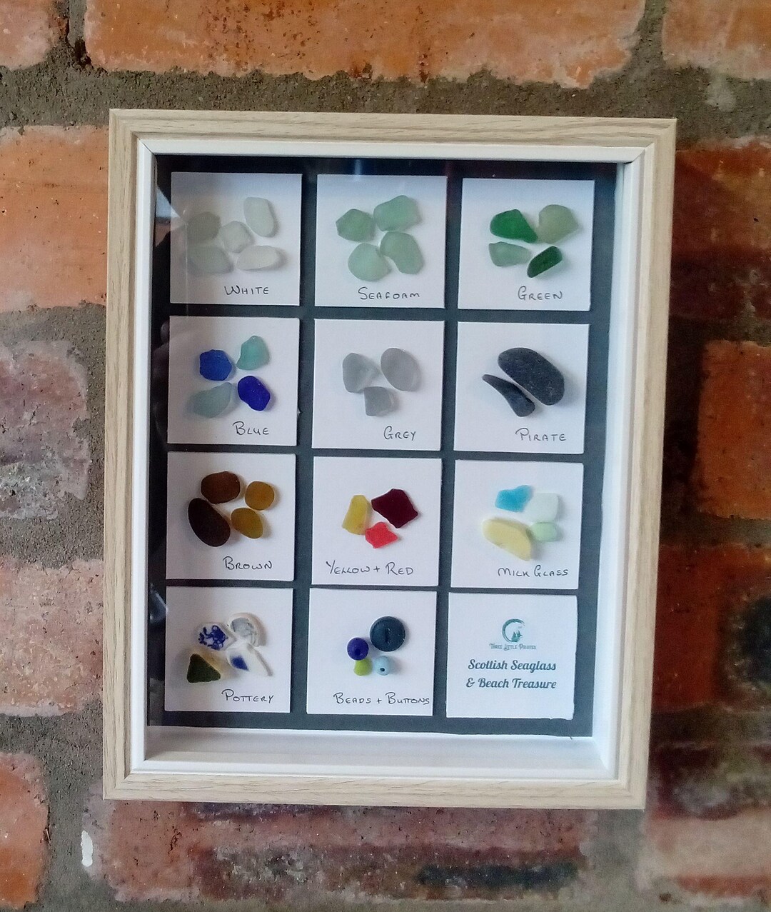 Seaglass Collectors Gift, Shadow Frame Scottish Sea Glass Collection ...