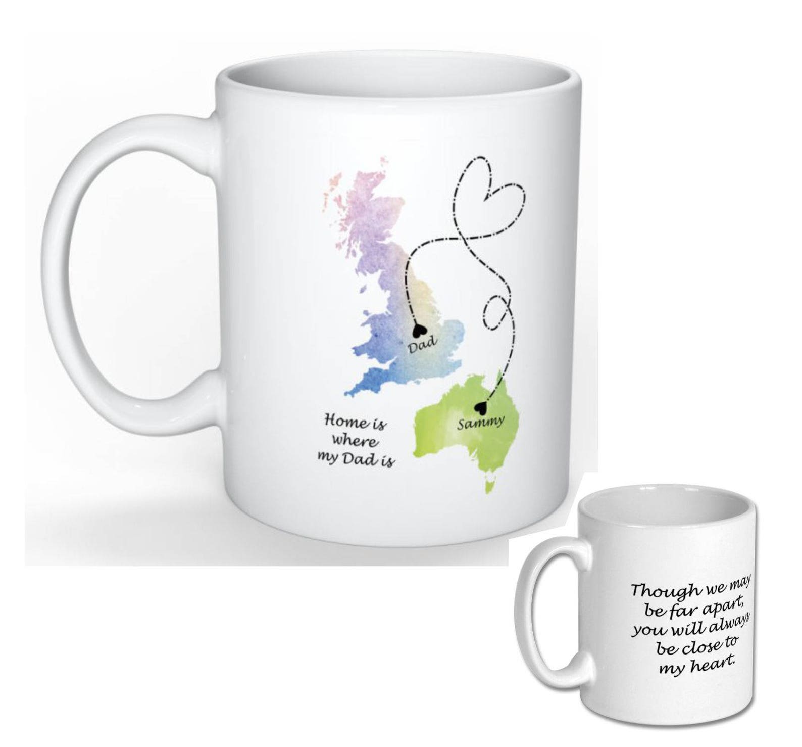 Long Distance Dad-home is Where My Dad is Mug-gift for Dad-dad Mug-long ...
