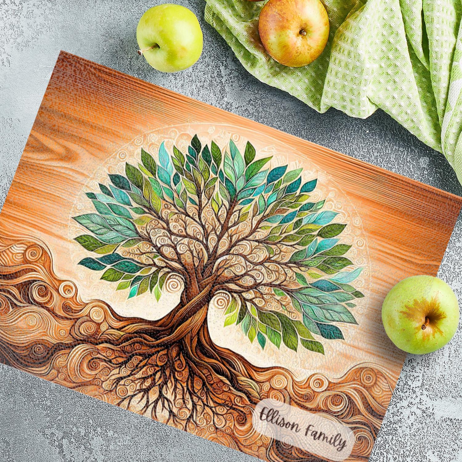 Personalized Tree of Life Glass Board, Personalized Cutting Board ...