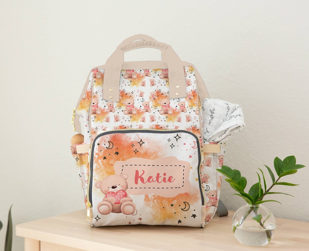 Custom Diaper Bag, Teddy Bear Diaper Bag, Backpack, Girl Diaper Bag ...