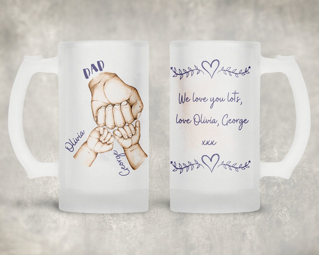 Personalized Dad Beer Glass, Glass for Him, Gift for Grandad, Dad ...