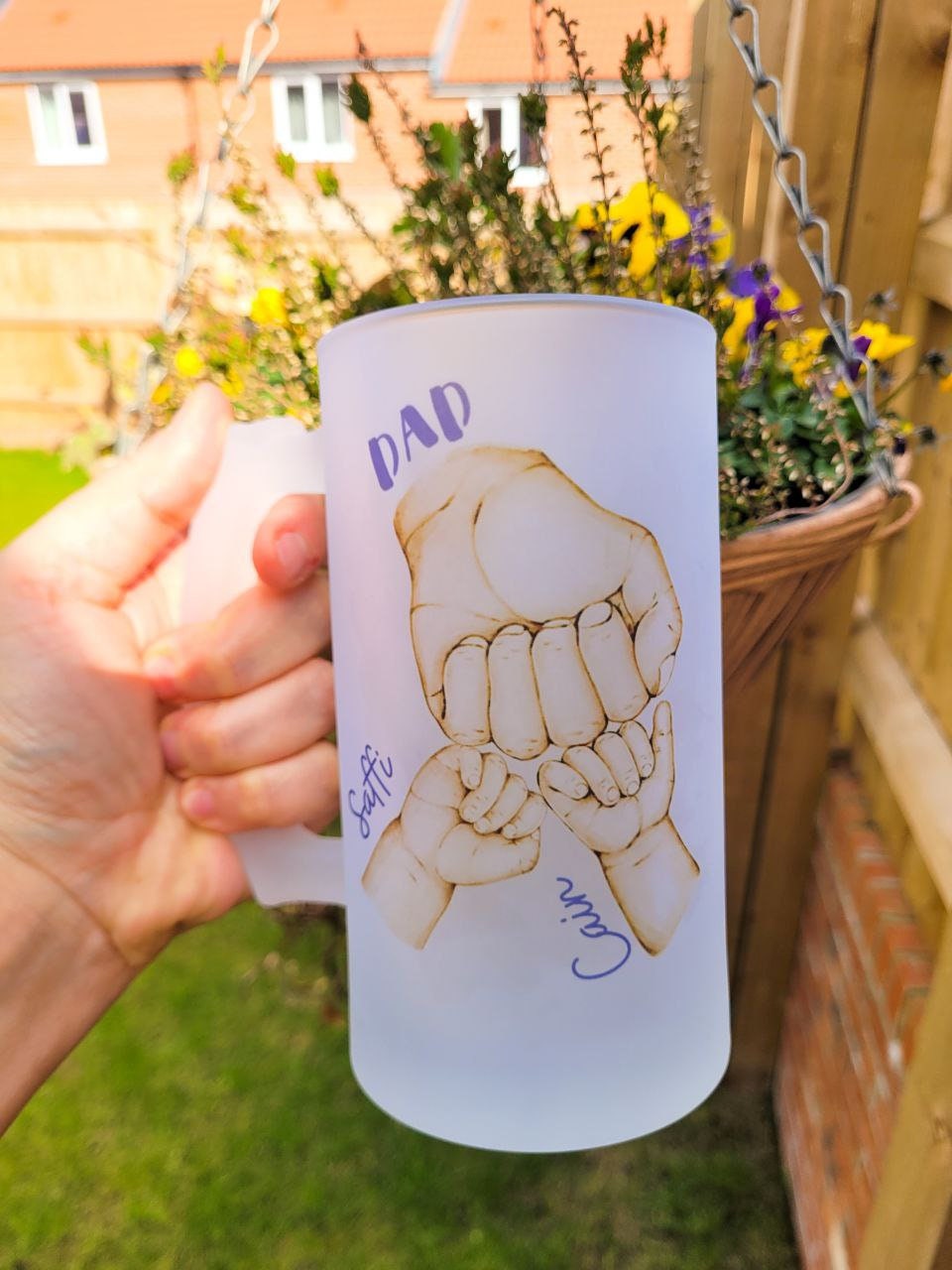 Personalized Dad Beer Glass, Glass for Him, Gift for Grandad, Dad ...
