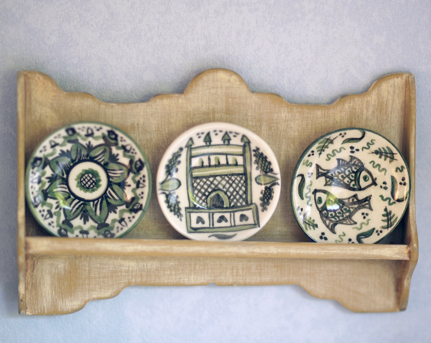 Ceramic Plate Miniature 1:12 Scale. Handmade and Hand Painted | Etsy