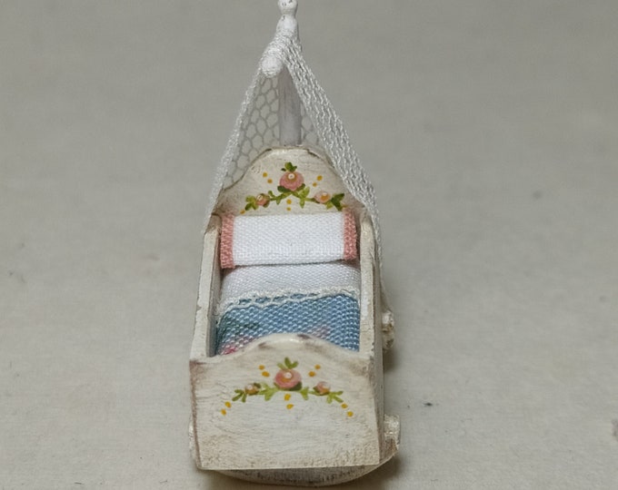 Miniature Wodden Toy Mini Cradle Scale 1:12. Making Handmade - Etsy