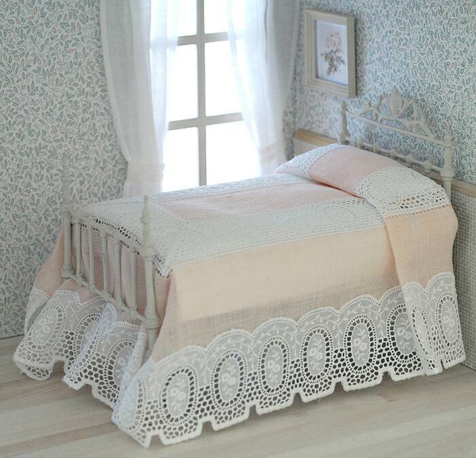 Bedspread for Single Bed . Made With Old Thread and Lace - Etsy