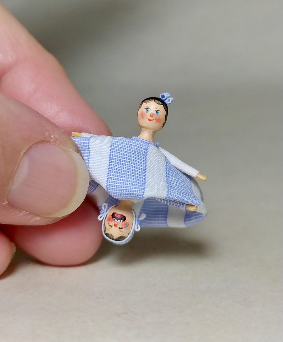 Crying - Laughing Topsy Turvy Doll .1:12 Scale. Doll With Two ...