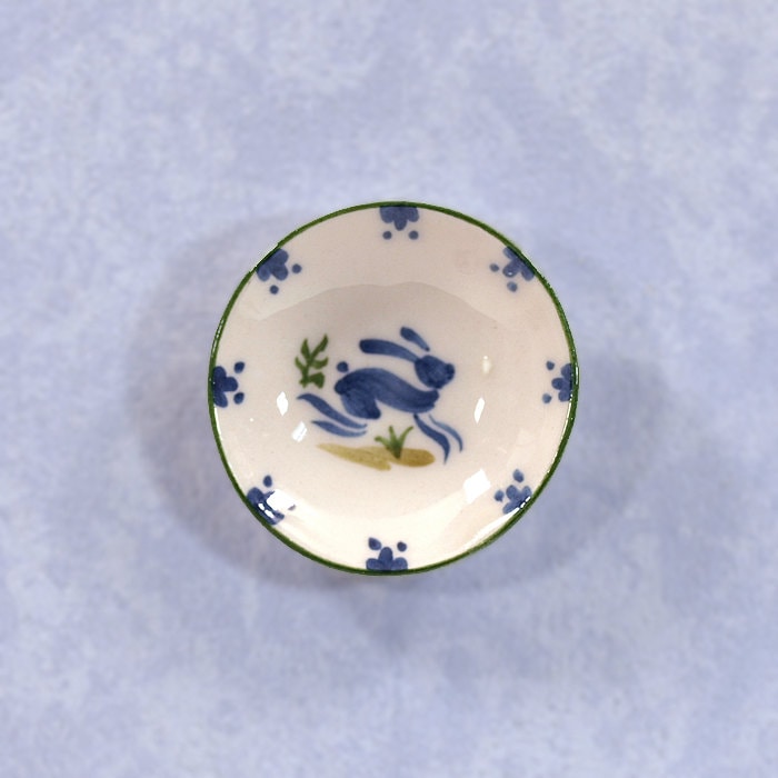 Miniature ceramic plate bird or rabbit scale 1:12. Making | Etsy