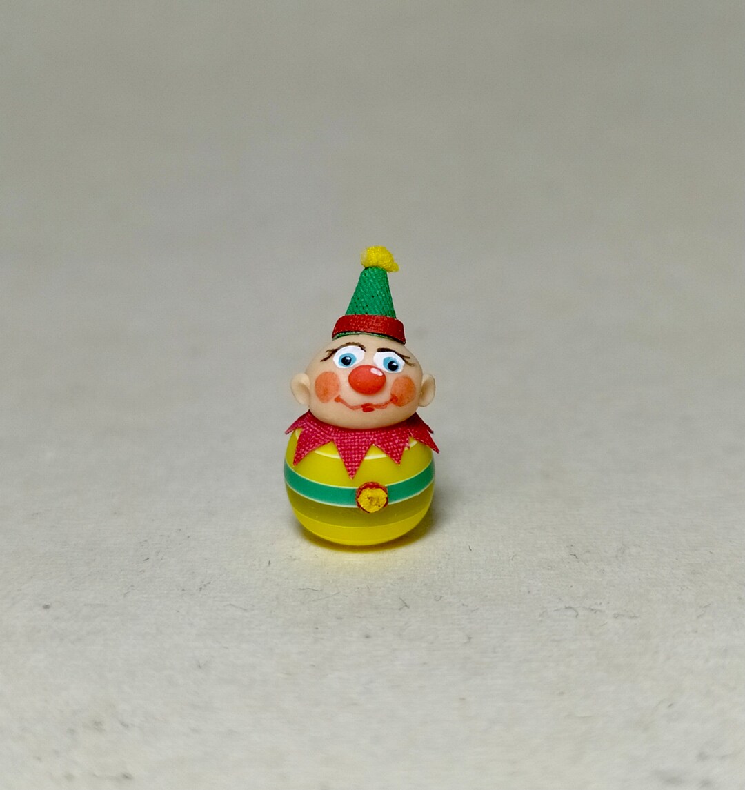 Miniature Rolly Polly .mini Clown Toy 1:12. 15 Mm Height - Etsy