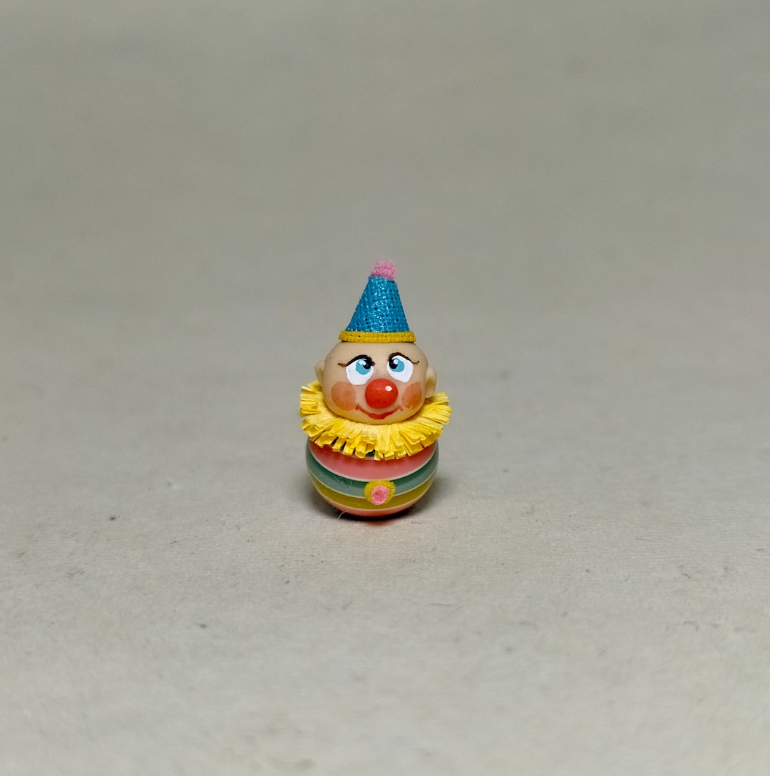 Miniature Rolly Polly .mini Clown Toy 1:12. 15 Mm Height - Etsy