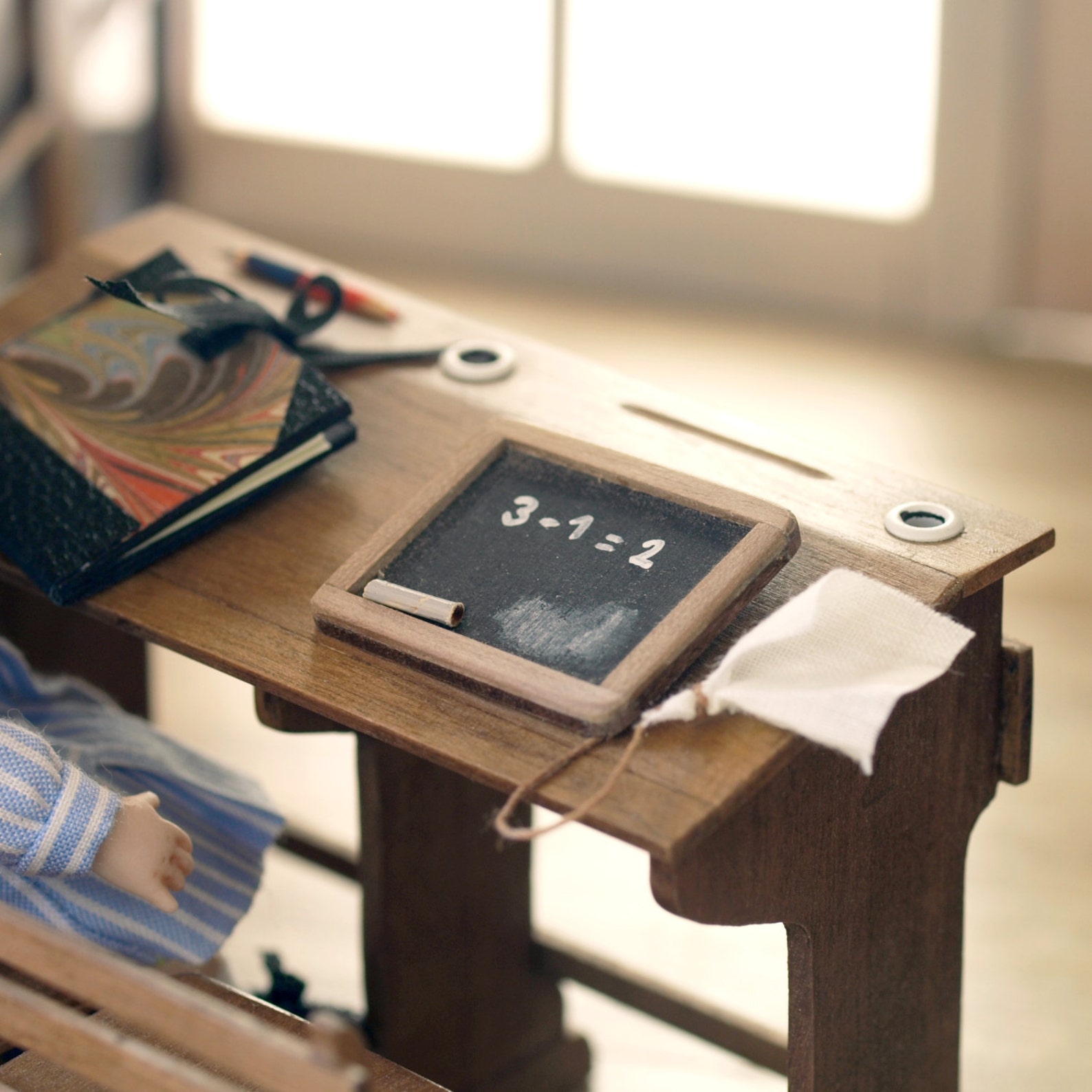 Small Blackboard of Wood Desk for School With Chalk and | Etsy Canada