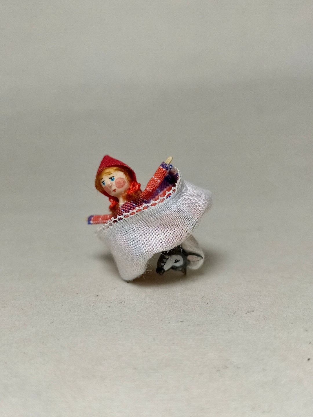 Mini Doll 27 Mm .topsy Turvy Miniature Doll of Little Red - Etsy