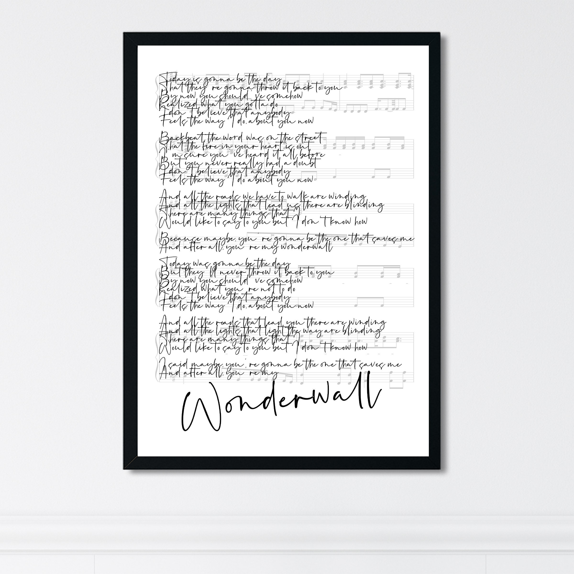 Wonderwall Digital Print | Etsy