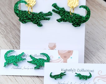 Alligator Earrings | 3D Printed Jewelry - Etsy