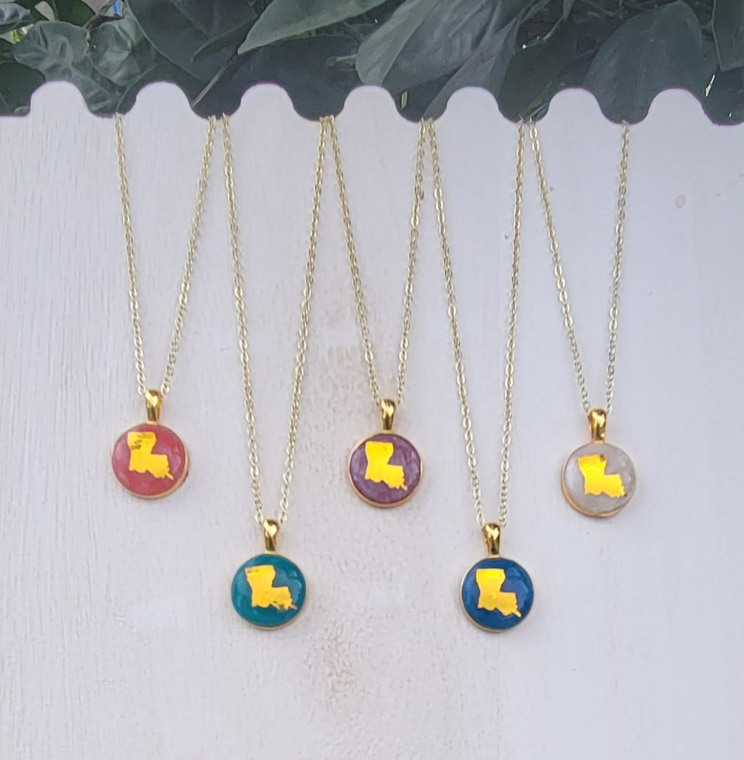 Louisiana Pendant Necklace: Gold-tone, 20 In. - Etsy