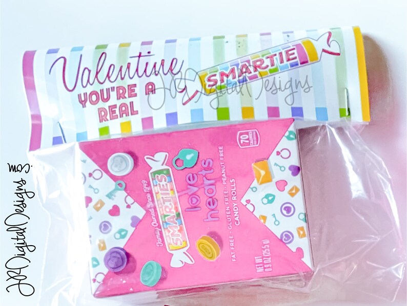 Smarties Valentine Card Printable Valentine Cards Smarties Candy ...