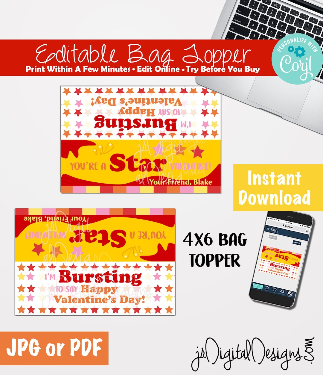Starburst Valentine Card Printable Valentine Cards Starbursts Candy ...