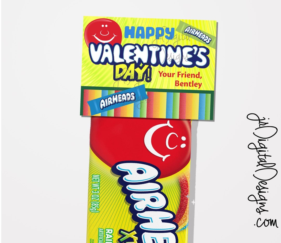 Printable Airheads Xtreme Valentines Day Bag Topper Airheads Extreme ...