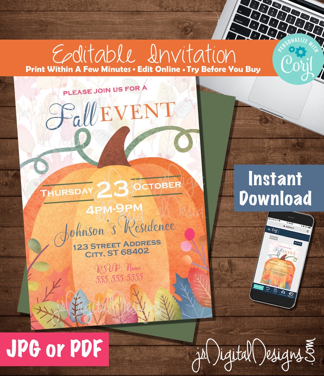 Fall Event Invitation Fall Invite Fall Invitation Fall Festival ...