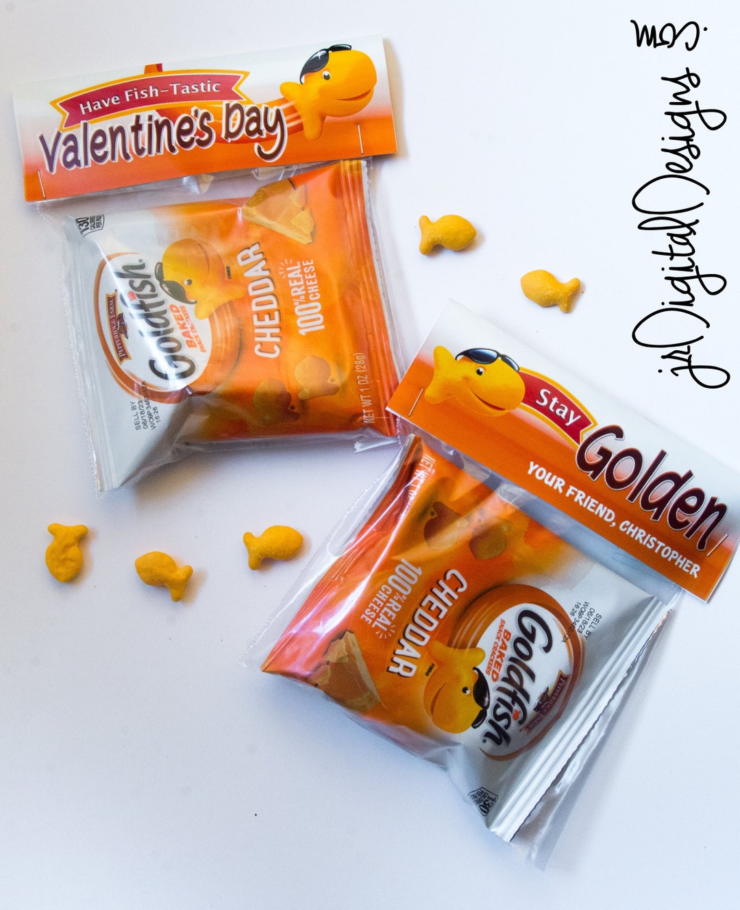 Goldfish Valentine Printable Cards Goldfish Valentine Card Printable ...