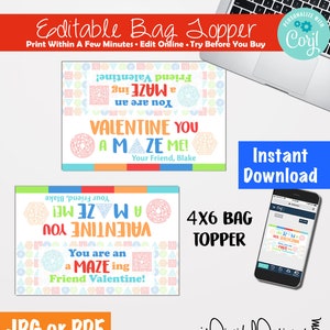 Maze Valentine Printable Card Maze Valentine Card Printable Maze ...