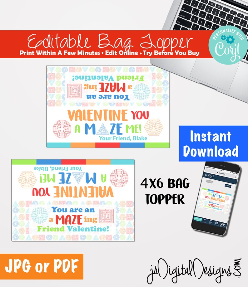 Maze Valentine Printable Card Maze Valentine Card Printable Maze ...