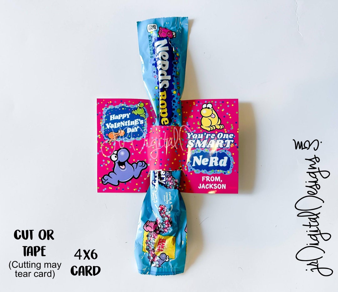 Nerd Cluster Valentine Cards for Kids Valentine's Nerd Rope Valentine's ...
