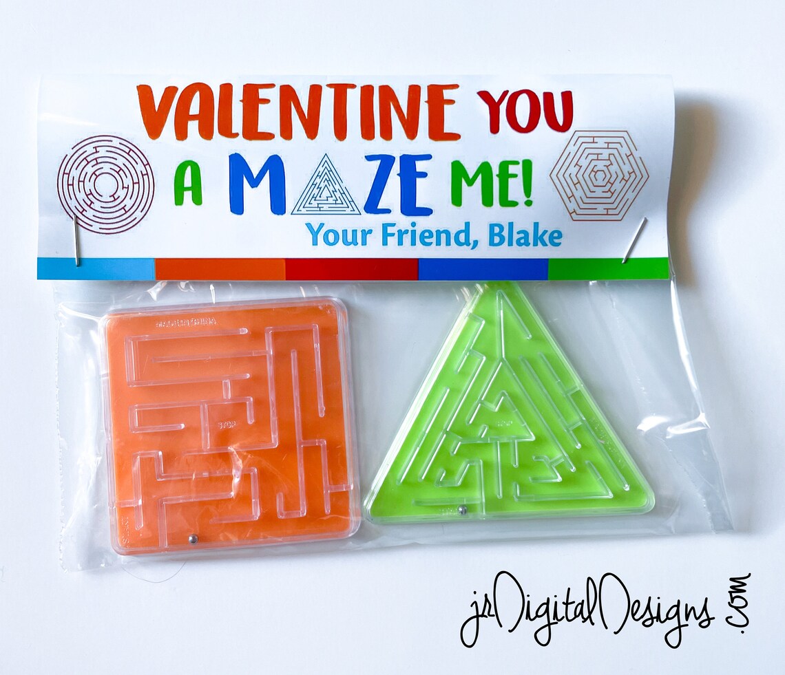 Maze Valentine Printable Card Maze Valentine Card Printable Maze ...