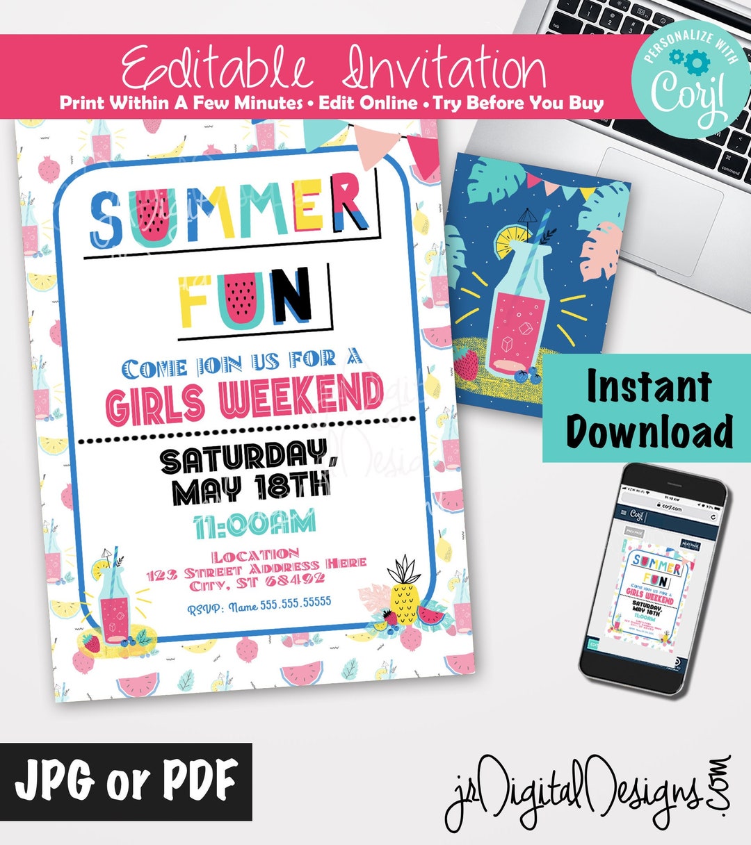 Girls Trip Invite Girls Trip Invitation Girls Weekend Invitation Girls ...