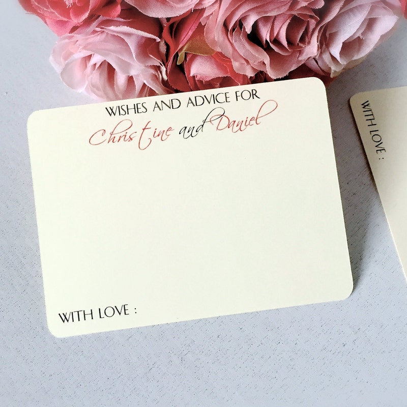Wedding Advice Cards - Etsy