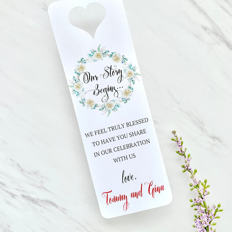 Wedding Bookmark - Etsy