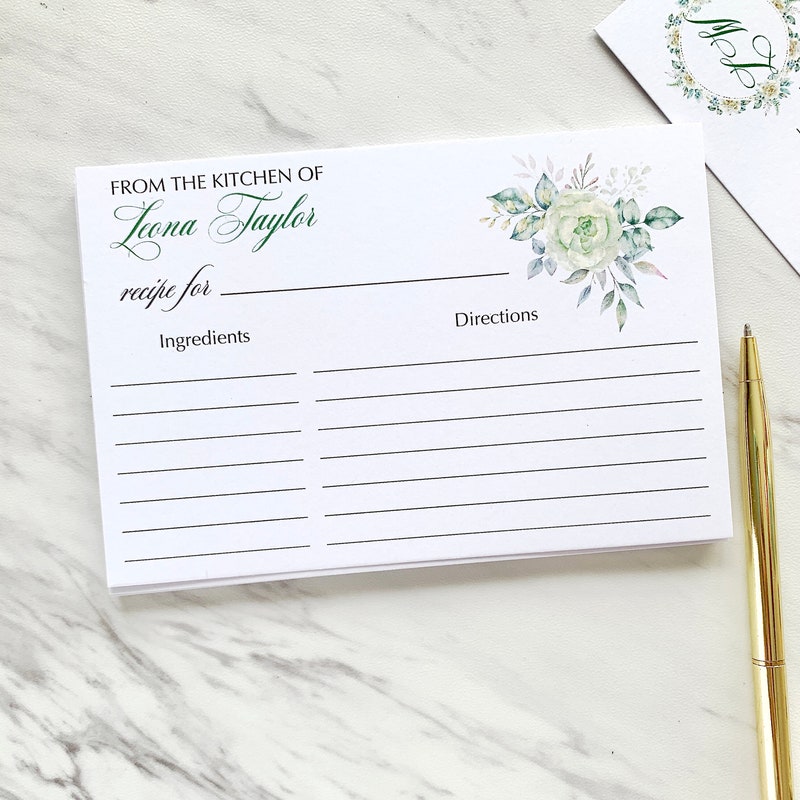 Personalized Recipe Cards - Etsy